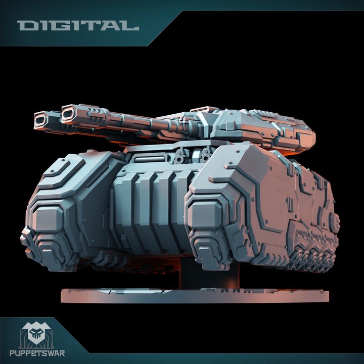 3D Printable Retriever Grav Tank by Puppetswar Miniatures