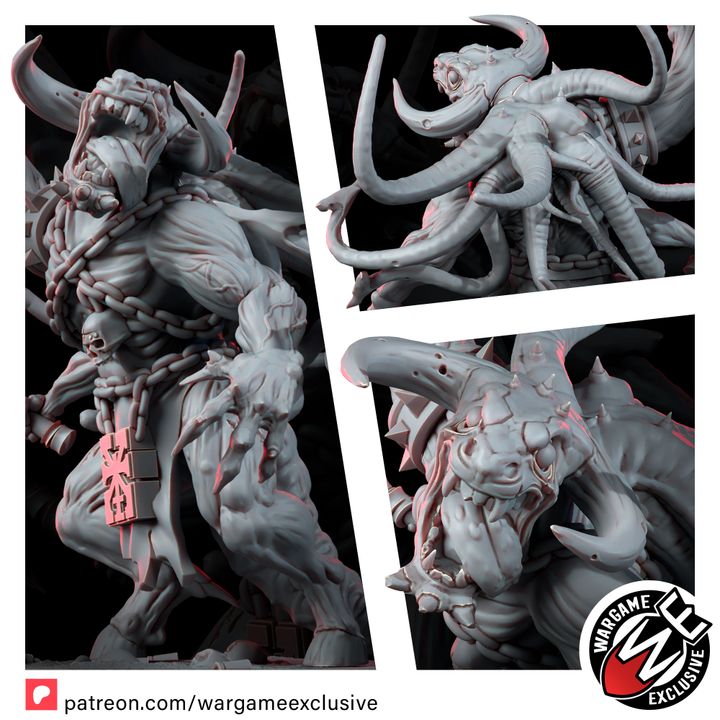 3D Printable CHAOS SPAWN KHORNAXE by Wargame Exclusive