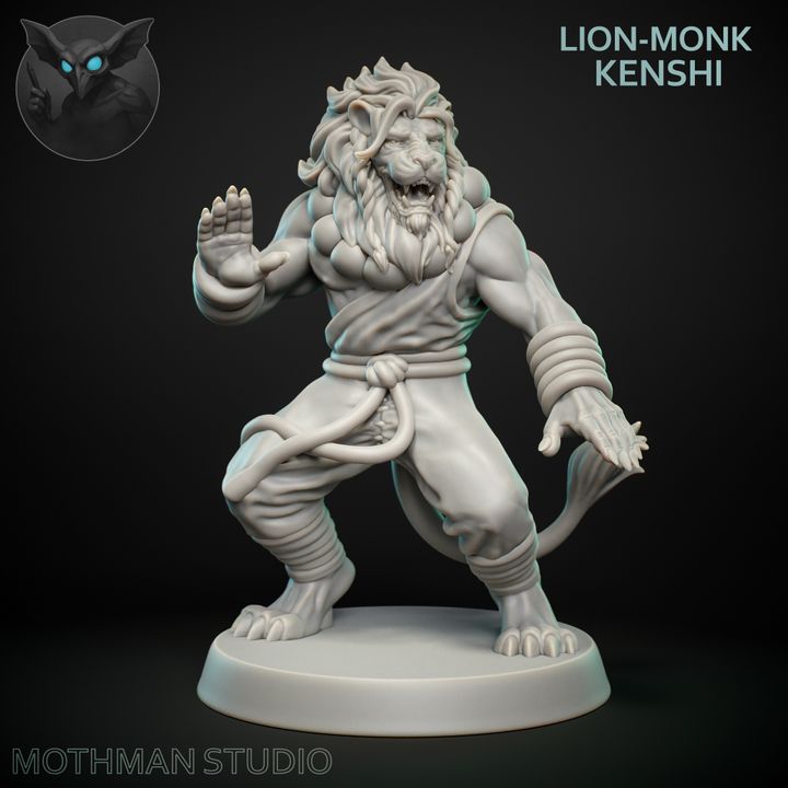 3D Printable Lion-monk Kenshi by Mothman-Studio