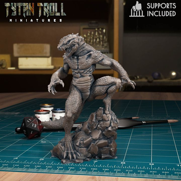 3D Printable Trogolodyte Pack [Pre-Supported] by TytanTroll Miniatures