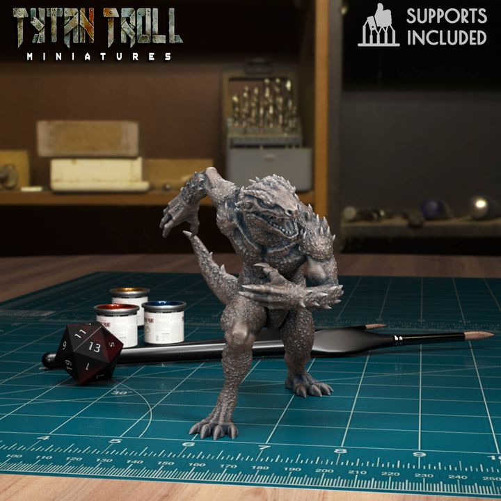 3D Printable Trogolodyte Pack [Pre-Supported] by TytanTroll Miniatures