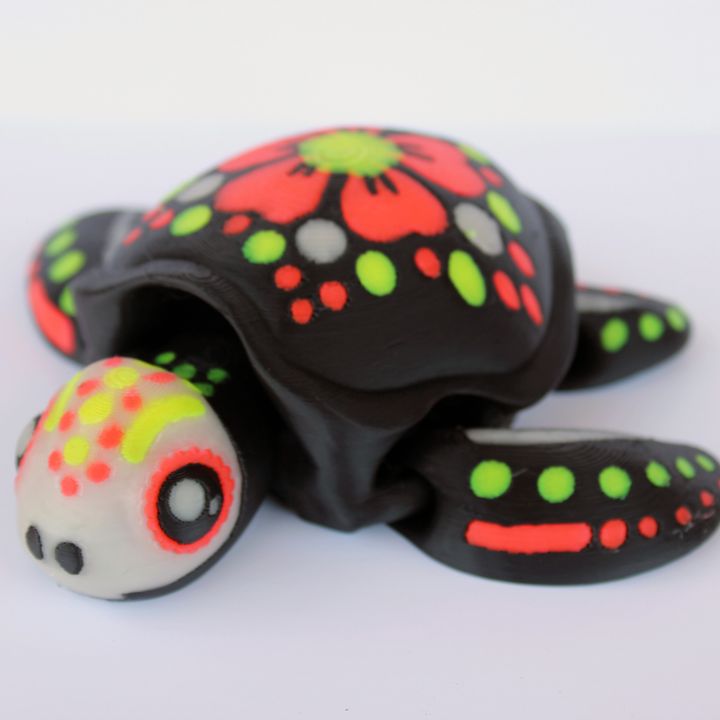 3D Printable Sugar Skull Turtle by Teal Cat Creative