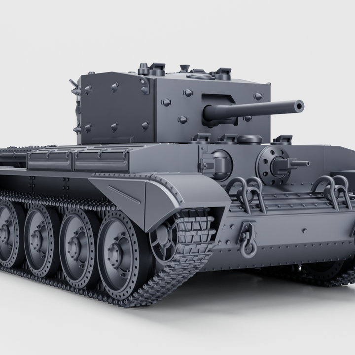 3D Printable A24 Cruiser Mk.VII Cavalier (UK, WW2) by Wargame3d