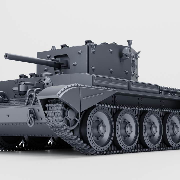 3D Printable A24 Cruiser Mk.VII Cavalier (UK, WW2) by Wargame3d