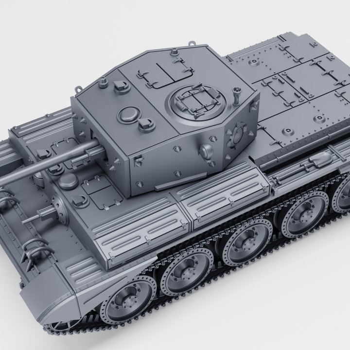 3D Printable A24 Cruiser Mk.VII Cavalier (UK, WW2) by Wargame3d
