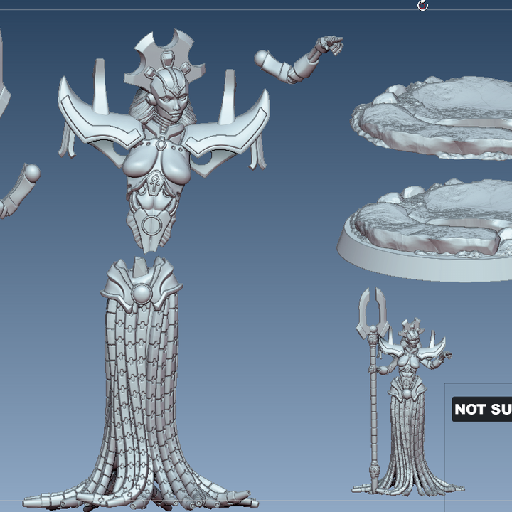 3D Printable Living Metal - Sorceress by Gaz Minis