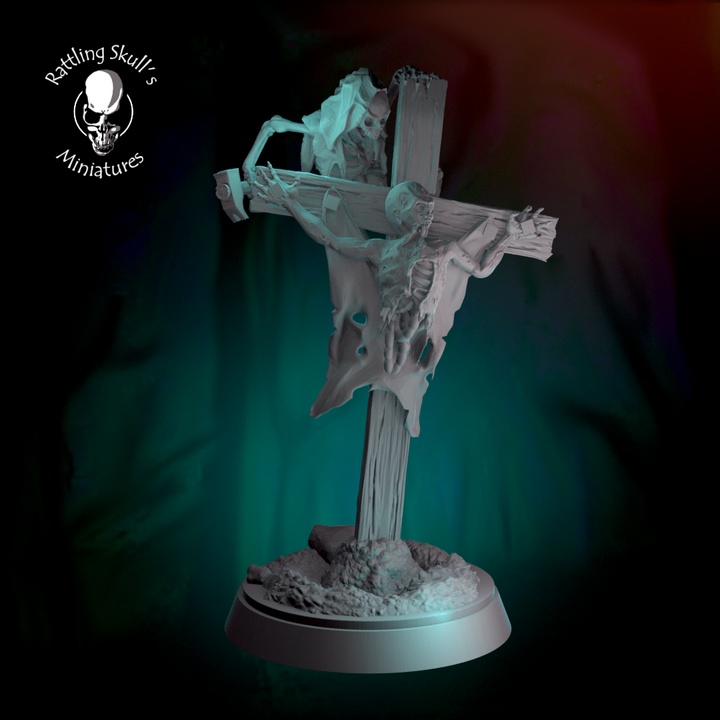 3D Printable Skeleton Crucifier pre supported by Rattling Skull's ...