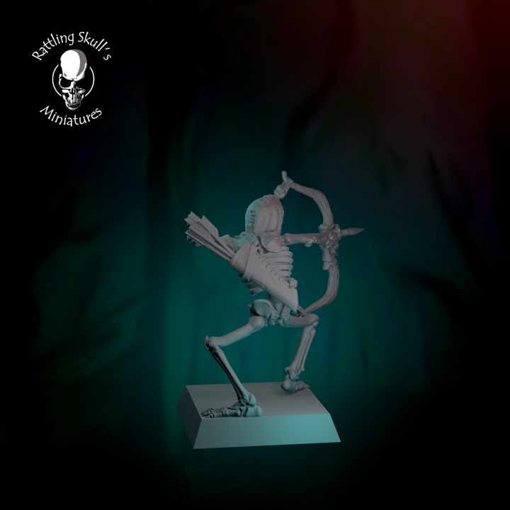 3D Printable Archer Skeleton pre supported 4 by Rattling Skull's Miniatures