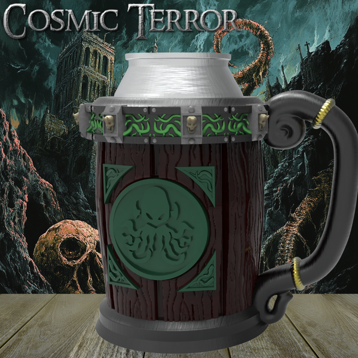 3D Printable Cosmic Terror Tankard - Can Holder by Dragons & Flowers