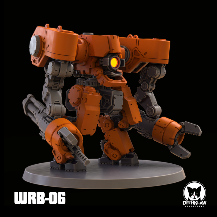 3D Printable WRB-06 Mech by DethKlaw Miniatures