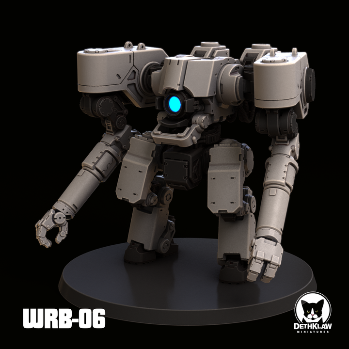 3D Printable WRB-06 Mech by DethKlaw Miniatures