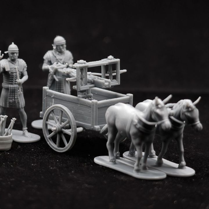 3D Printable 28mm Roman Legion mule carts and carroballista by Gadgetworks
