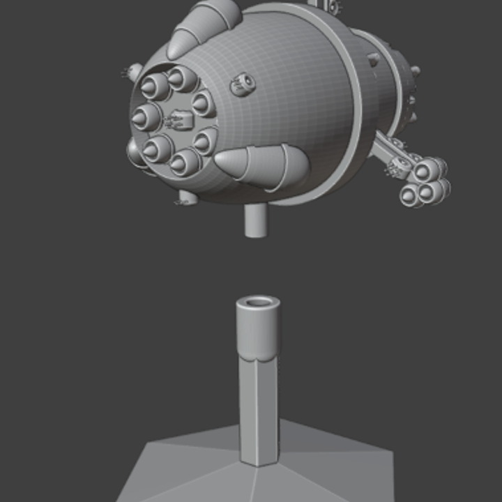 3D Printable Space Combat Cruiser Class Trillian Spaceship and Flight Stand – Miniature Tabletop ...