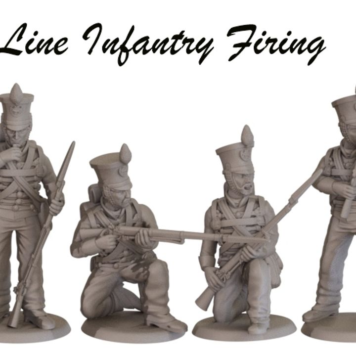 3D Printable Napoleonic Brunswick Line Infantry Firing by David Vazquez ...