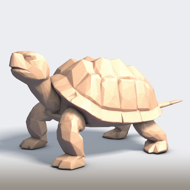 3D Printable Turtle Low Poly by 1xMerch