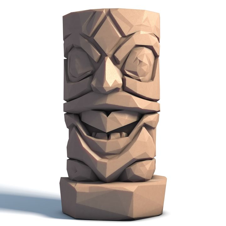 3D Printable Tiki Totem – Stylized Tribal Sculpture for 3D Printing 1 ...
