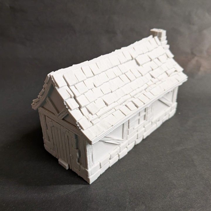3D Printable Fantasy Cottage Rapid Fire Dicebox 16mm by Mike hancox