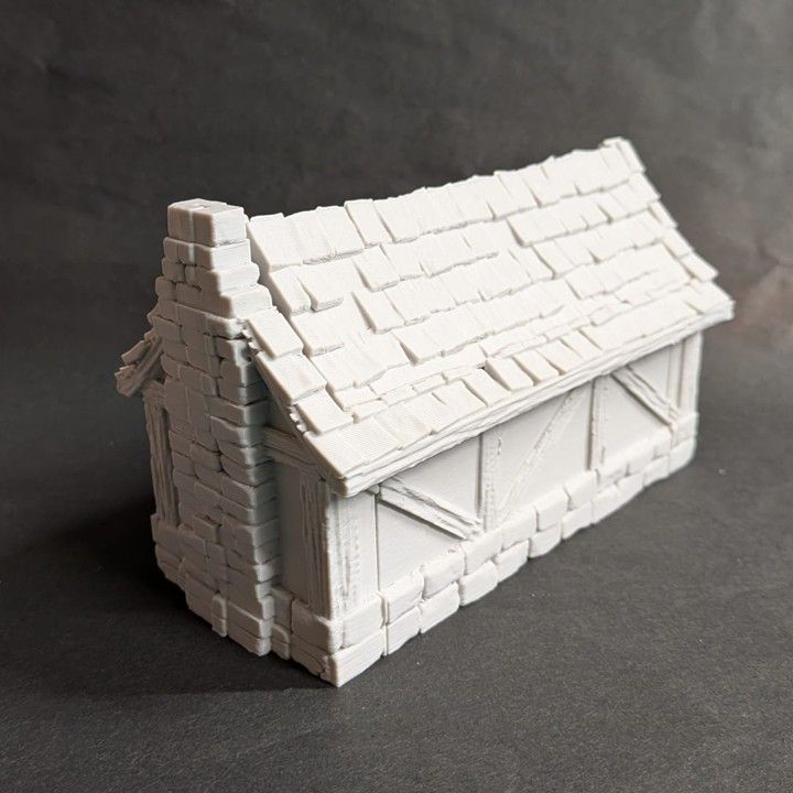 3D Printable Fantasy Cottage Rapid Fire Dicebox 16mm by Mike hancox