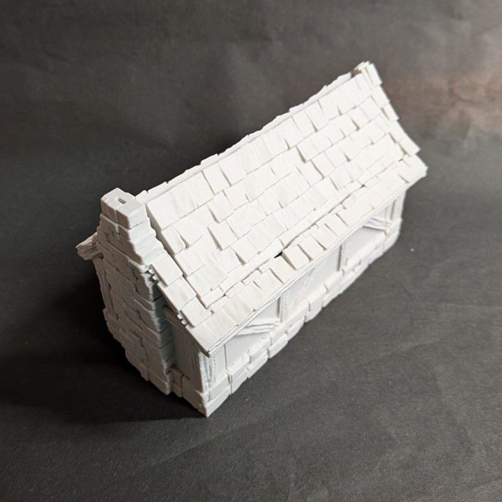 3D Printable Fantasy Cottage Rapid Fire Dicebox 16mm by Mike hancox