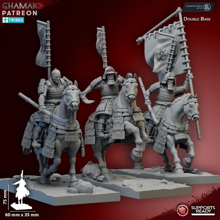 3D Printable Mounted Samurai Katana & Naginata by Ghamak