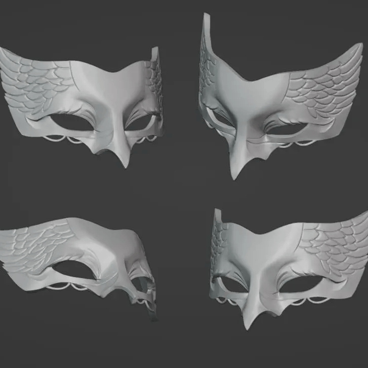 3D Printable Crow Front Mask Stl File | Crow Front Mask Digital File by ...
