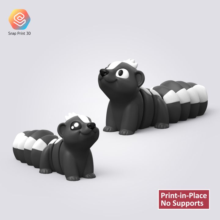 3D Printable Flexi Skunk by SNAP PRINT 3D