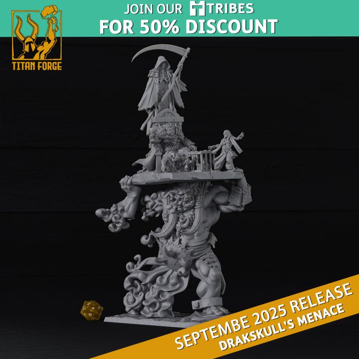 3D Printable Throne Giant - Drakskull's Menace - Titan Forge Miniatures ...