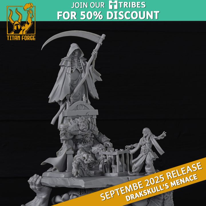 3D Printable Throne Giant - Drakskull's Menace - Titan Forge Miniatures ...