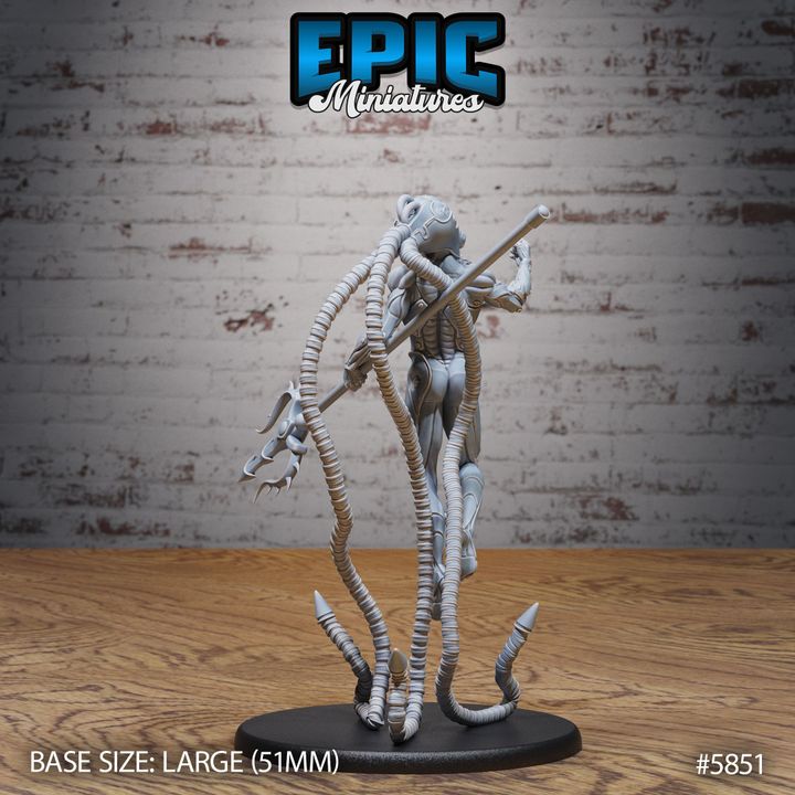 3D Printable Psi Lord Trident / Mind Control Beast / Psionic Ruler ...