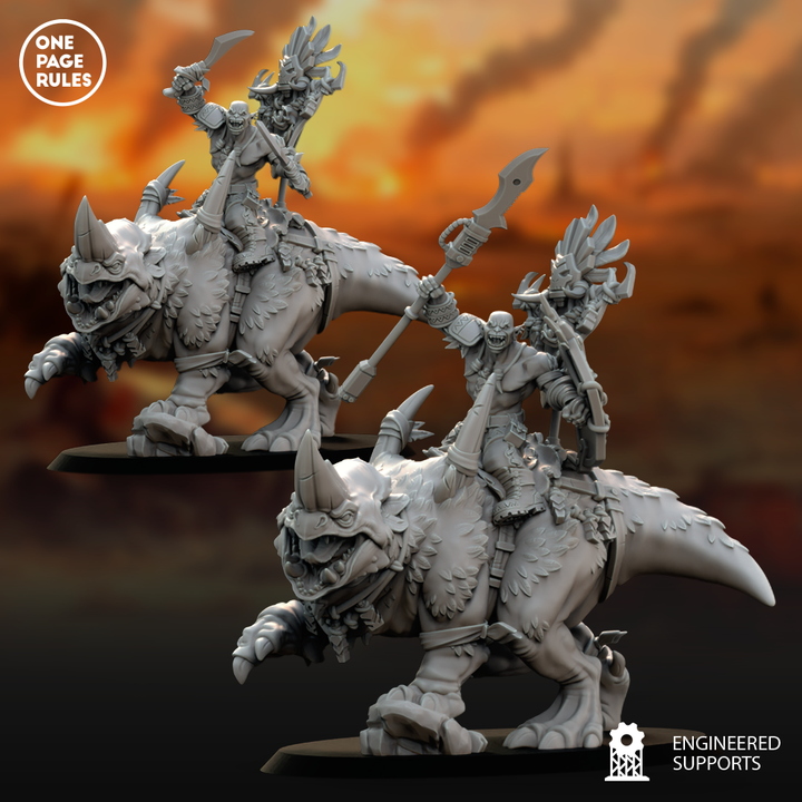 3D Printable Berserker Leader on Great Combat Beast - Orc Marauders by ...