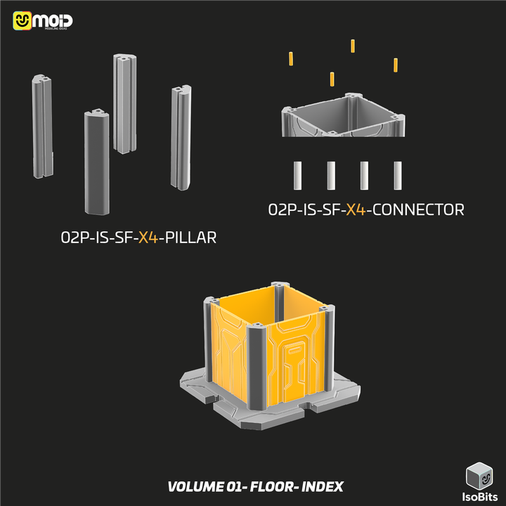 3D Printable Modular Terrain 28mm IsoBits Sci-Fi Blocks | Volume 01 ...