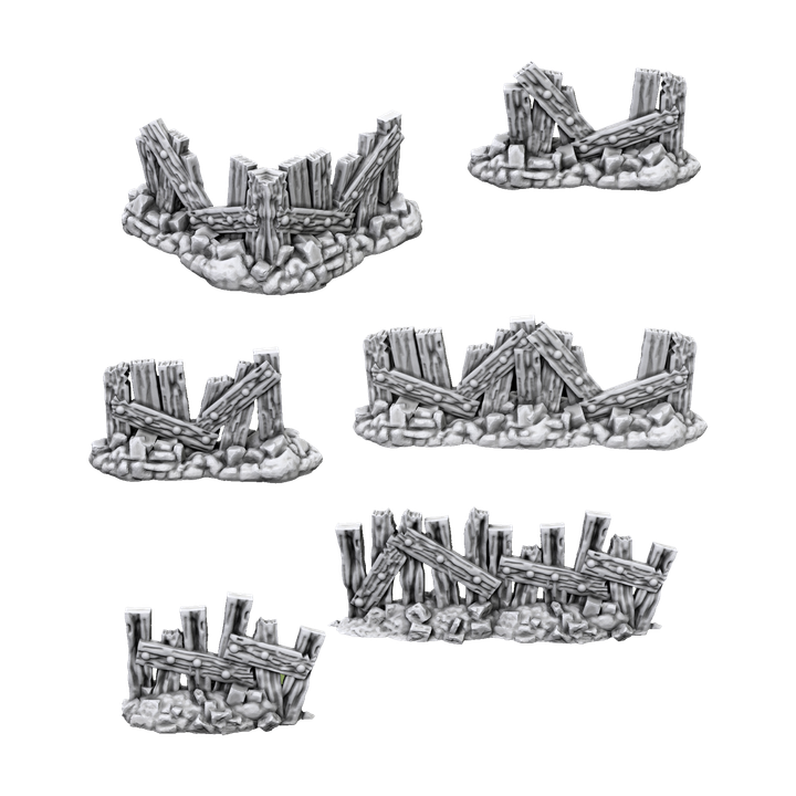3D Printable Shanty Fences by Hayland Terrain