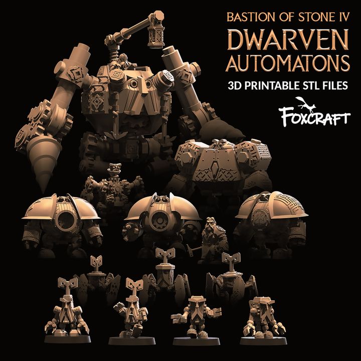 3D Printable Dwarven Automaton Collection by FoxCraft Creations