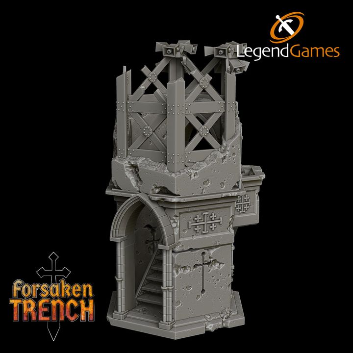3D Printable LegendGames Trench Pulpit for Trench Crusade by Legend Games