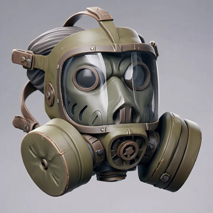 3D Printable Futuristic Gas Mask Helmet 3D Model STL Printable by Ahmed
