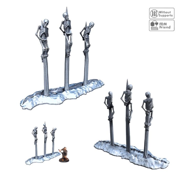 3D Printable Impaled Skeletons by My Dungeon
