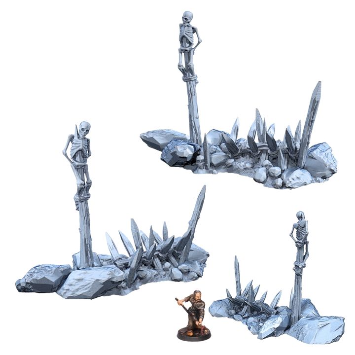 3D Printable Impaled Skeletons by My Dungeon