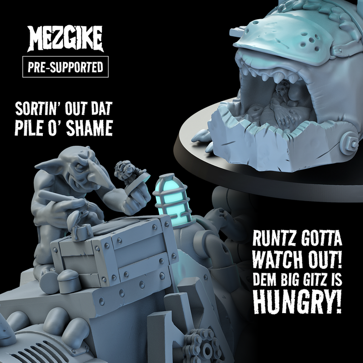3D Printable Runt big gunz mob 'B' (pre-supported) by MEZGIKE