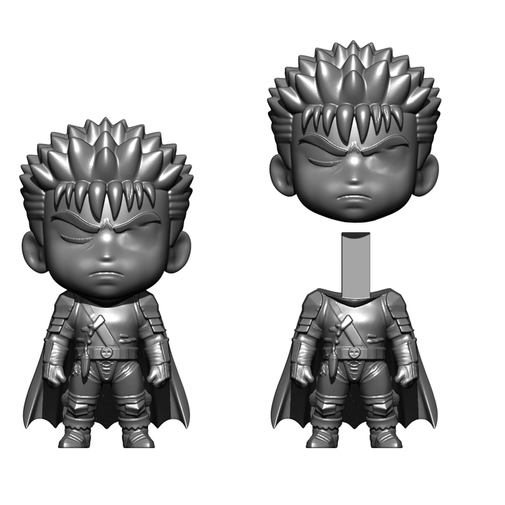 3D Printable CHIBI GUTS BERSERK – STL Fan Art Model by Abyss Art Studio