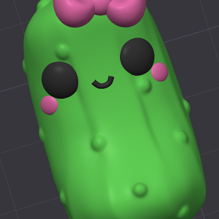 3D Printable Just a Girl Who Loves Pickles Keychain Set by Jambaby Designs