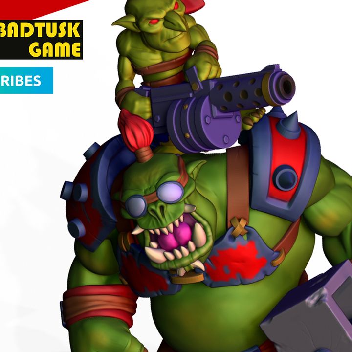 3D Printable Orc boss by BADTUSK GAME