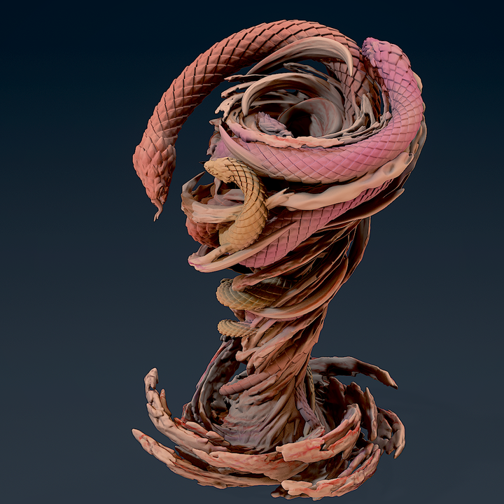 3D Printable Tornado Snake by MiniShev