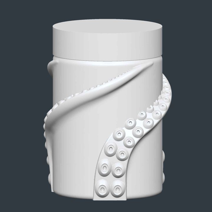 3D Printable Octopus Tentacles Set 3 Storage Boxes by InArtWeTrust3d