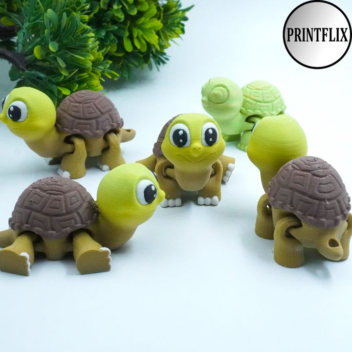 3D Printable FLEXI TINY TORTOISE by Printflix