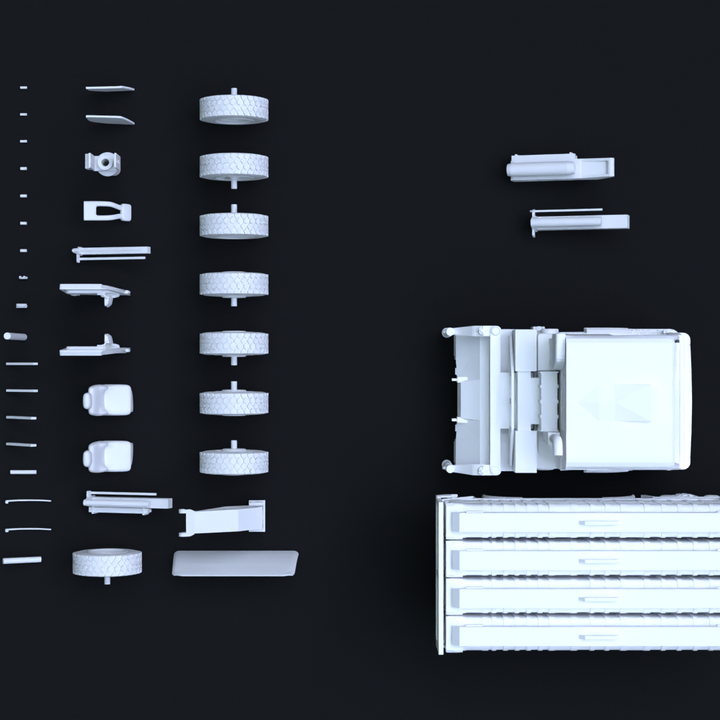 3D Printable French Renault Kerax Loader Vehicle for SAMP T/NG Battery ...