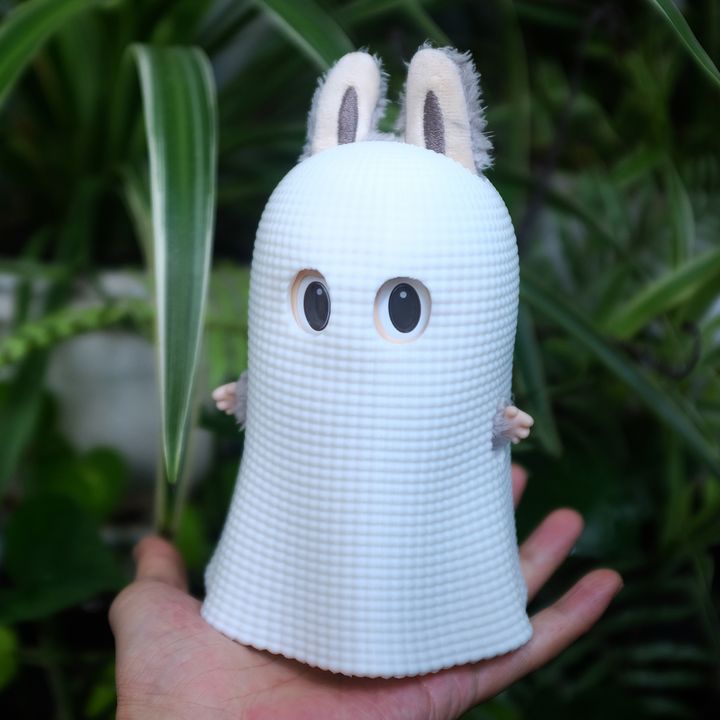 3D Printable Ghost Patterned - costume for Halloween - Labubu Toy ...
