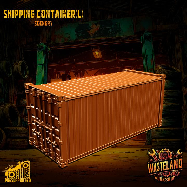 3D Printable Big Shipping Container by Wasteland Workshop