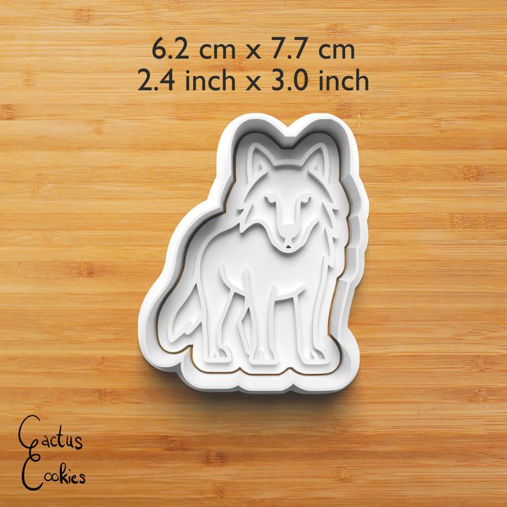 3D Printable Wolf Cookie Cutter set 0896 by James-Jason Beckers