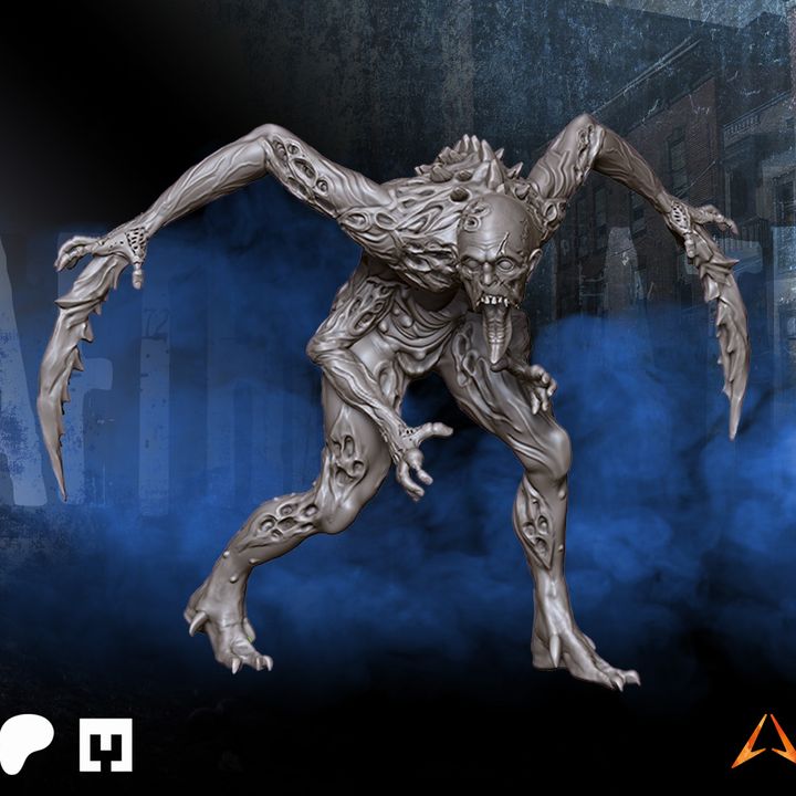 3D Printable SLASHER MONSTER DEAD SPACE POSE1 by Aftermath Studios