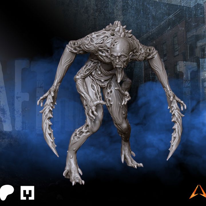 3D Printable SLASHER MONSTER DEAD SPACE POSE4 by Aftermath Studios